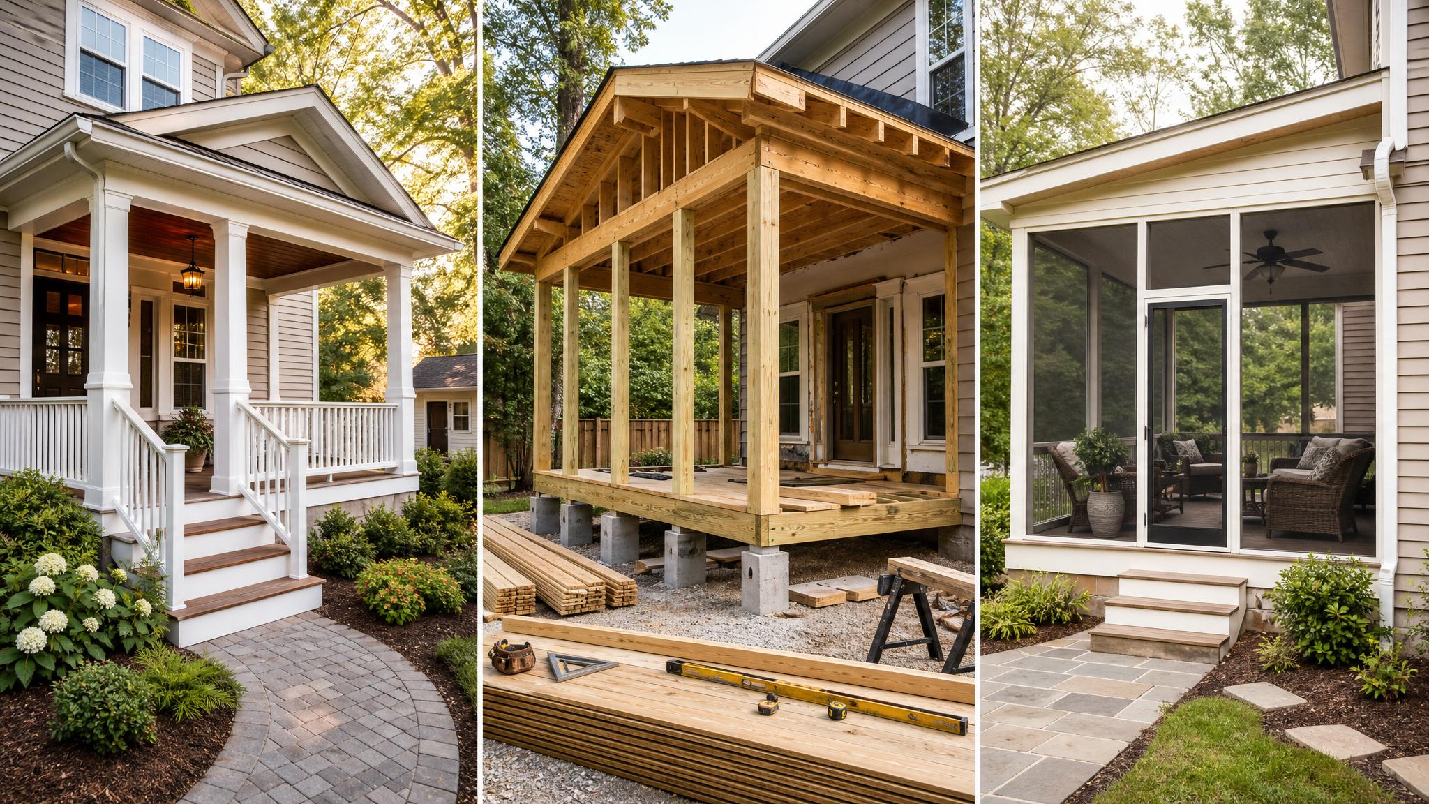 Porch Addition Cost 2026: Front, Covered, and Screened Porch Prices